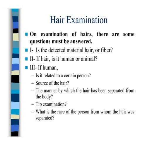Hair as a forensic evidence | PPT