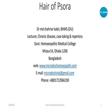 Hair of psora | PPT