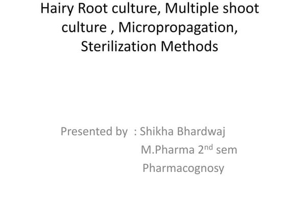 Types of explant and culture | PPT