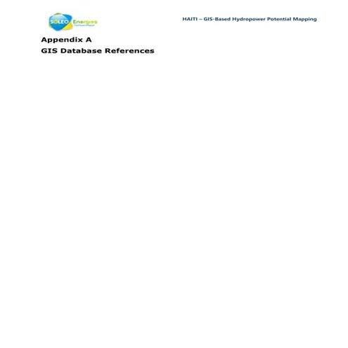 Haiti hydropower potential-Appendix-A | PDF