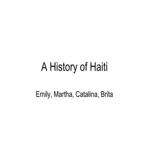 Haiti Presentation | PPT