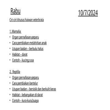 haiwan SAINS TAHUN 4 SEKOLAH RENDAH DAN KEBANGSAAN | PPT