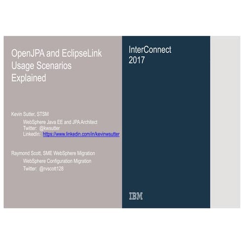 Haj 4308-open jpa, eclipselink, and the migration toolkit | PPT