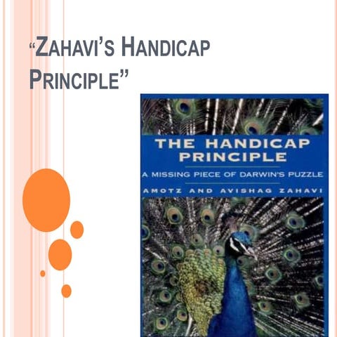 Zahavi's handicap principle | PPTX