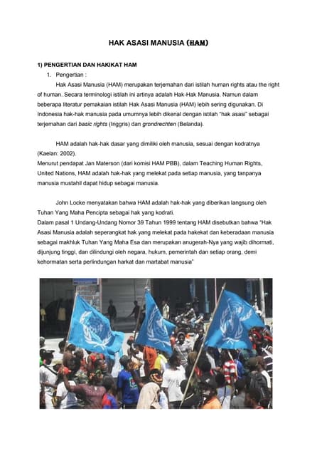 Teori, sejarah dan perkembangan hak asasi manusia | PPT