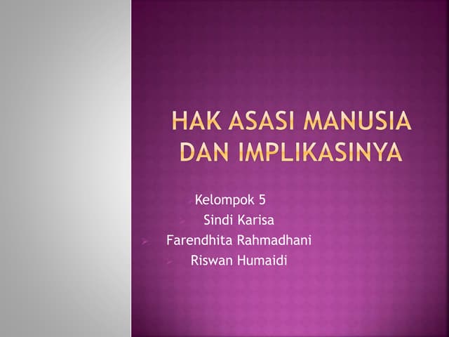 Hak asasi manusia | PPTX