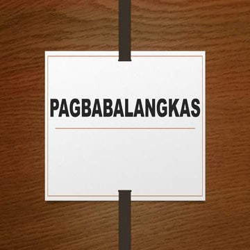 Hakbang at prinsipyo sa pagbabalangkas | PPTX