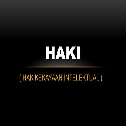 Haki | PPTX
