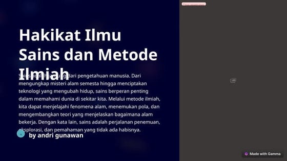 Hakikat Sains dan Metode Ilmiah IPA kelas 7 Kurmer | PPTX