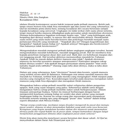 Hakikat manusia | DOC