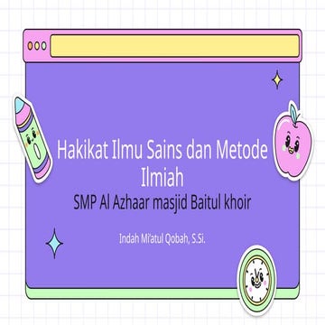 Hakikat Sains dan Metode Ilmiah IPA kelas 7 Kurmer | PPTX