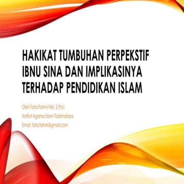 Hakikat tumbuhan perpekstif ibnu sina dan implikasinya terhadap pendidikan Islam.pptx