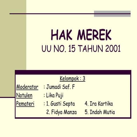 HAK MEREK UU NO. 15 TAHUN 2001.ppt