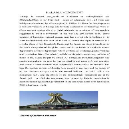 Halabja monoment | DOC