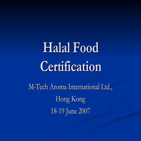 Halal Food Audit | PPT