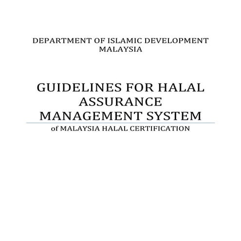 Halal Assurance System | PDF