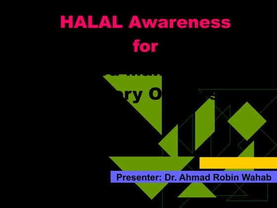 Halal awareness ppt slideshare | PPTX | Islam | Religion & Spirituality
