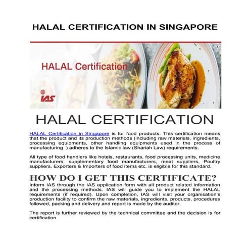 Halal certification in singapore | PDF