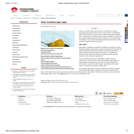 Halal certified agar agar | PDF