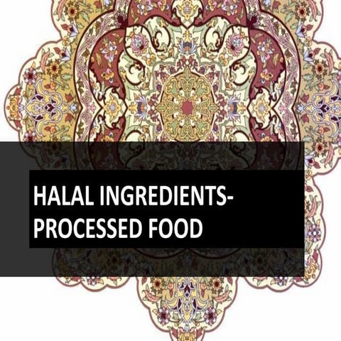 Halal Ingredients | PDF