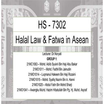 Halal Law & Fatwa in Asean.pptx