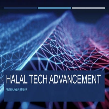 Halal tech advancement | PPTX