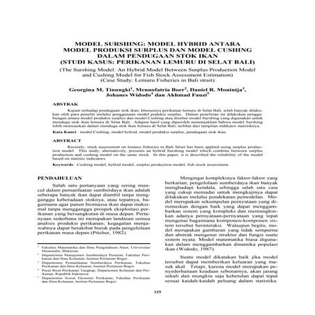 MODEL SURSHING: MODEL HYBRID ANTARA MODEL PRODUKSI SURPLUS DAN MODEL ...