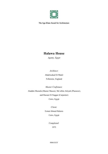 Halawa house Plans & sections | PDF