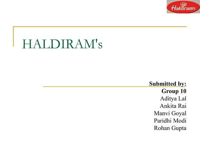 A study on Haldiram | PDF