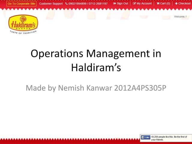 Haldirams Case Study | PPTX