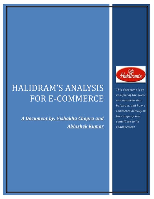 A study on Haldiram | PDF