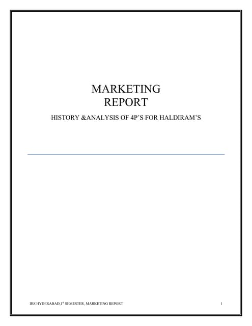 Haldirams Case Study | PPTX