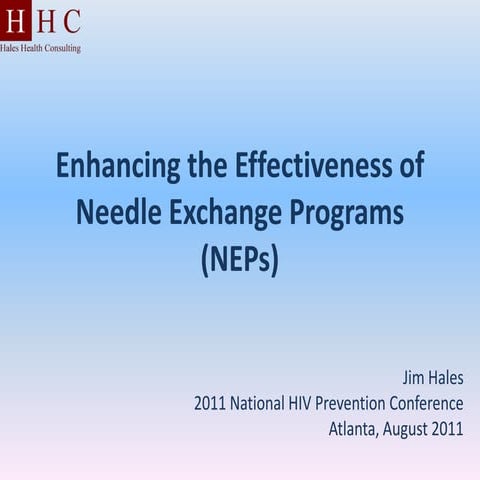 Enhancing the Effectiveness of Needle Exchange Programs (NEPs) | PDF
