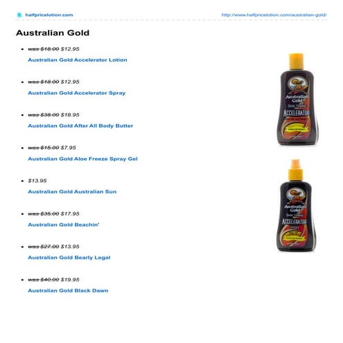 Halfpricelotion.com australian gold | PDF