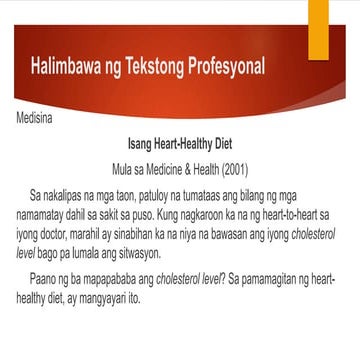 Tekstong propesyunal para sa mga mag-aaral | PPTX