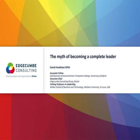 The myth of becoming a complete leader | PDF | Business Administration ...