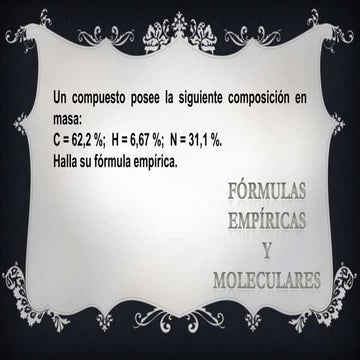 Hallar la fórmula empiríca co2 h4 | PPTX