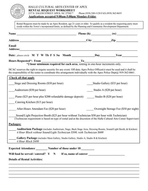 Church facility rental form | PDF