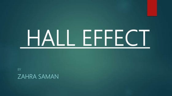 Hall Effect Experiment | PDF | Physics | Science