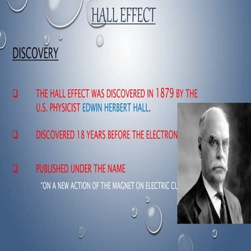 hall effect on hall voltage and formula of voltage | PPTX