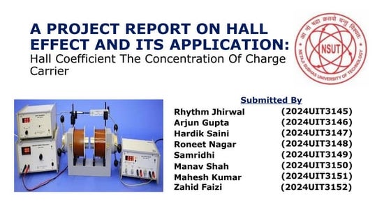 Hall Effect Experiment | PDF | Physics | Science