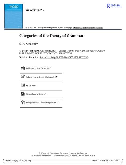 Firthian's Approach to Linguistics | PPT
