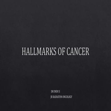 Hallmarks of cancer | PPTX
