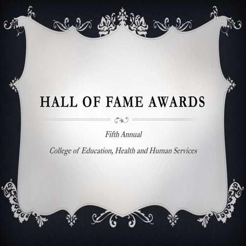 Hall of fame awards 2014 | PPTX