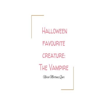 Sub-genre 1 - Vampires + Gothic | PPTX