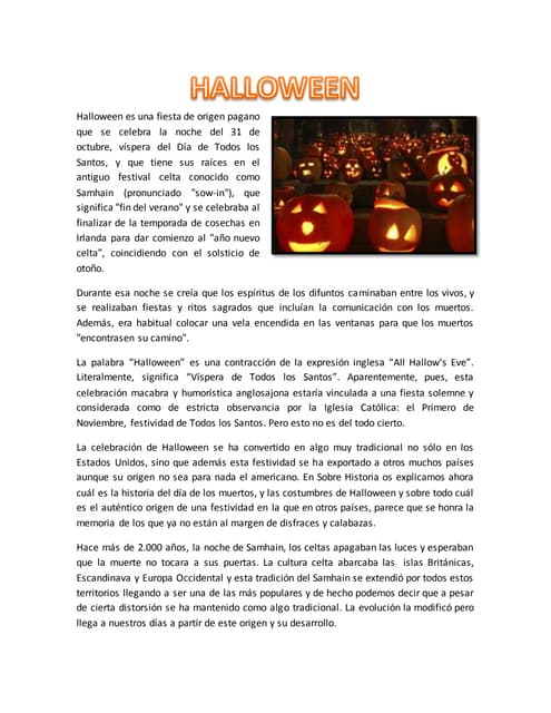 El origen de halloween | PPT