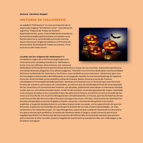 La Historia De Halloween Halloween: Historia, Tradiciones Y