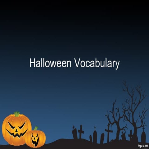 Halloween ESL Vocabulary | PPT