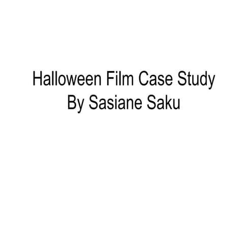 Halloween case study | PPT