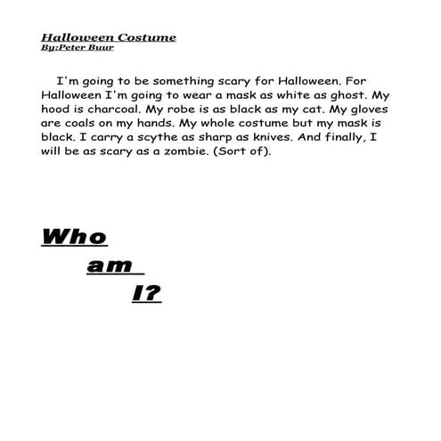 Halloween costume | PDF